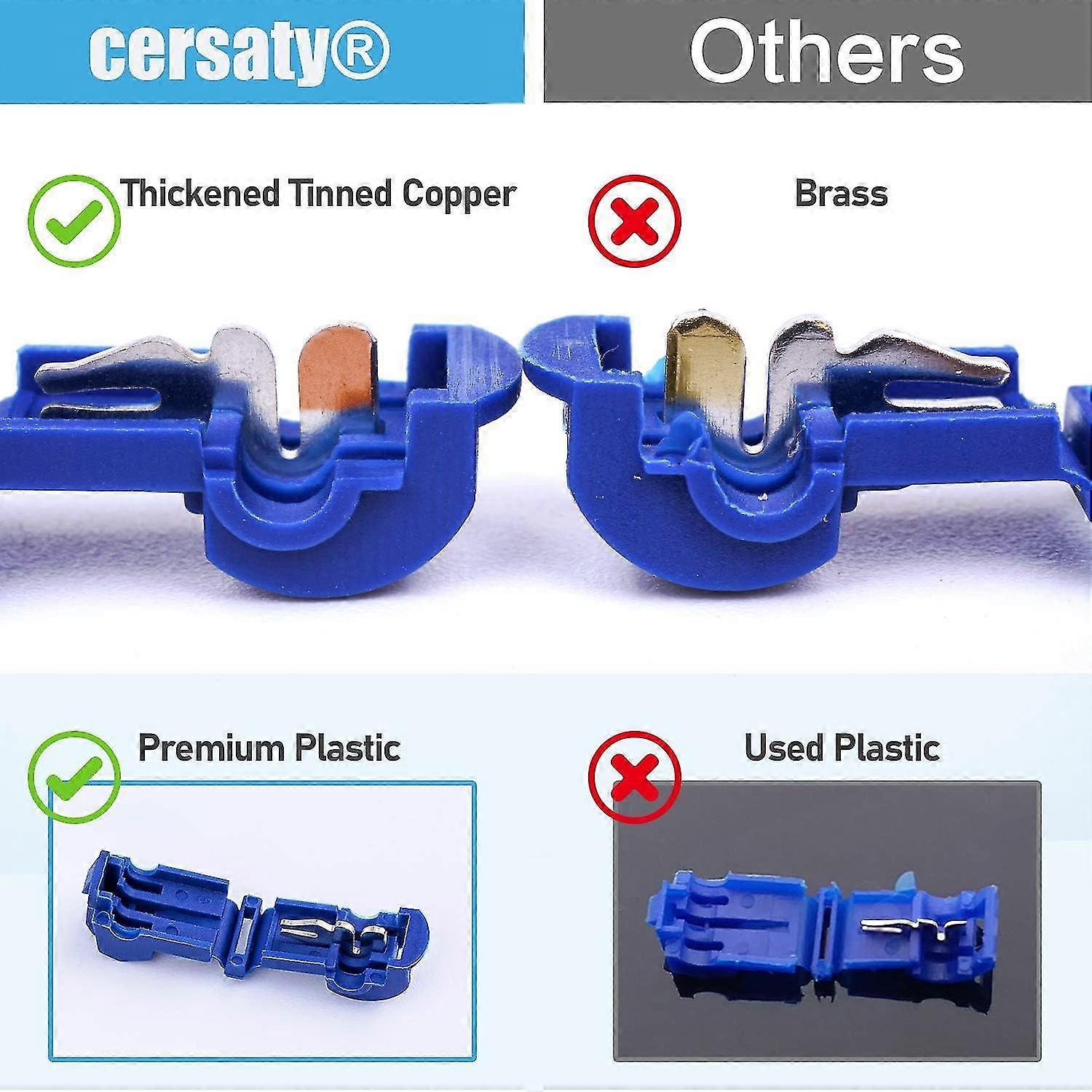 120Pcs T tap Connector Electrical Lug, Quick Connector for Car ...