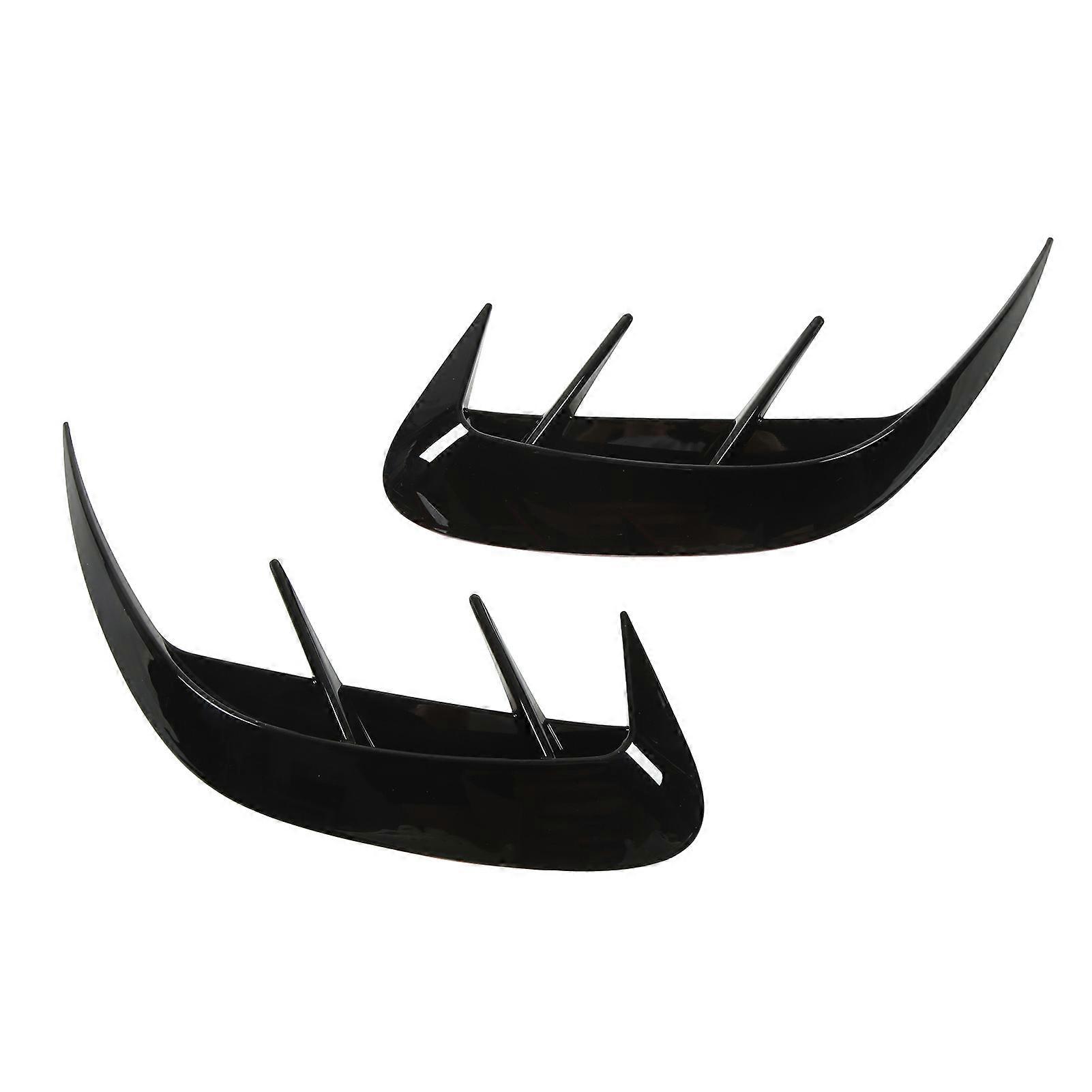 2PCS Rear Bumper Lip Spoiler Piano Black Smooth Surface Rust Proof ...