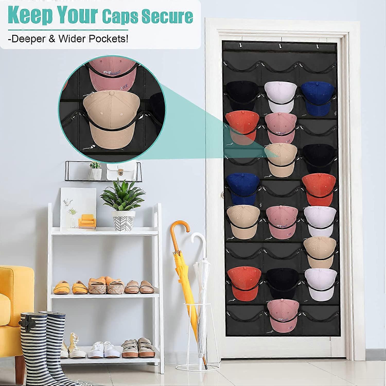 Hat Rack For Baseball Caps 27 Pockets Hat Organizer Hat Organizer For ...