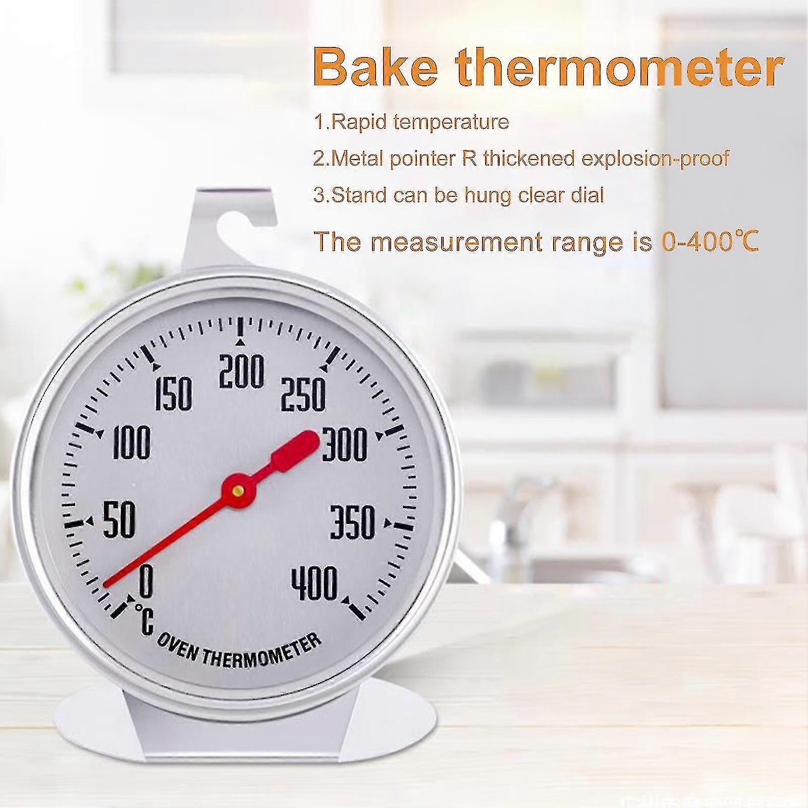 Oven Thermometer Multi-purpose Heat Resistant Stainless Steel Hangable ...