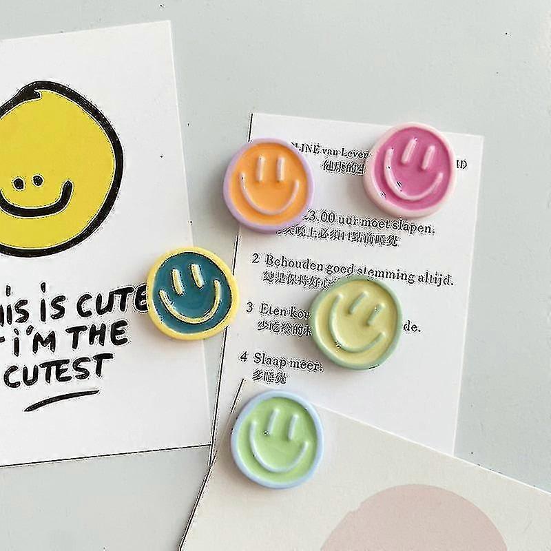 Cartoon Smiley Face Refrigerator Magnets Nordic Ins Wind Personality ...
