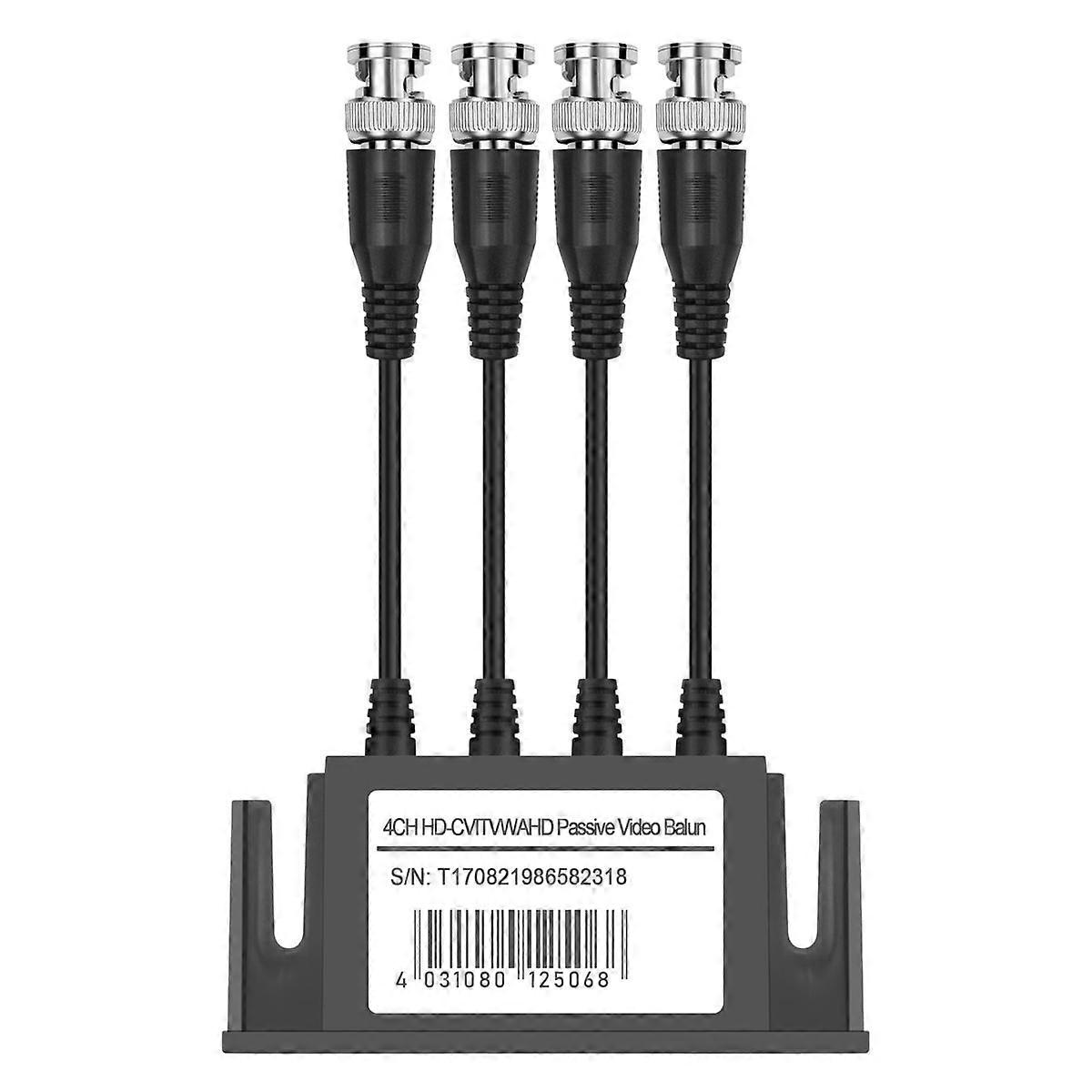 4-Channel Video Balun BNC UTP CAT5 Transmitter for CCTV/ Surveillance Camera Trend | Fruugo UK