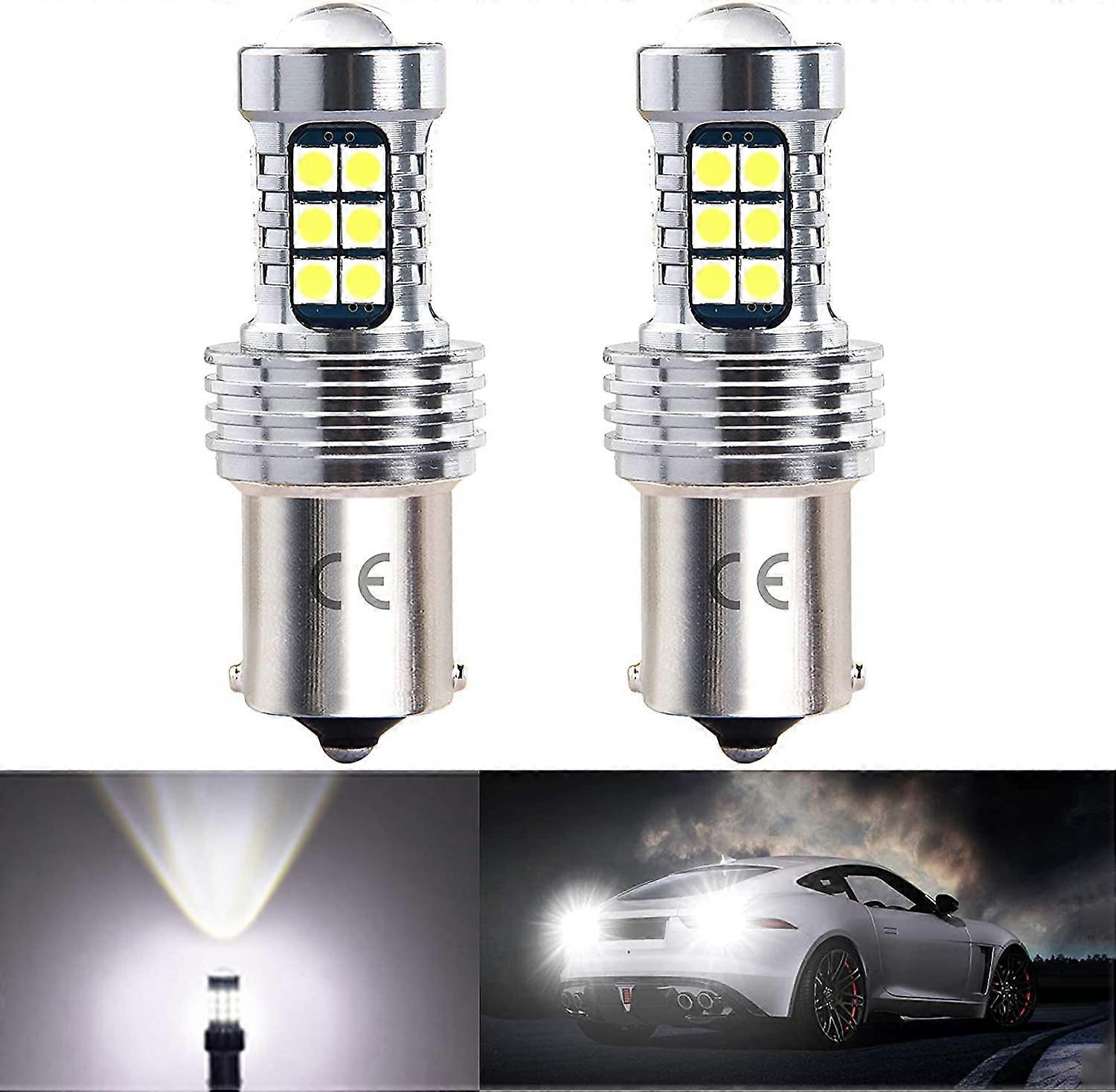1156 P21w Ba15s 12v-24v LED Car Bulb, 1200 Lumen White 6500K, With HD ...