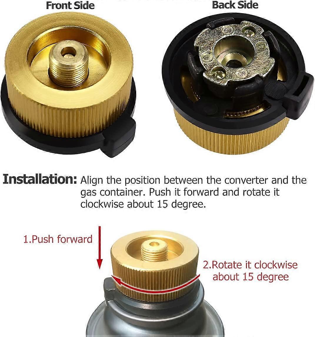 Camping Stove Gas Cylinder Connector Transfer Adapter Gas Nozzles Gas ...