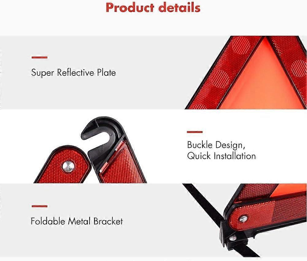 Car Warning Triangles, Safe Parking Sign Triangle Reflective Warning ...