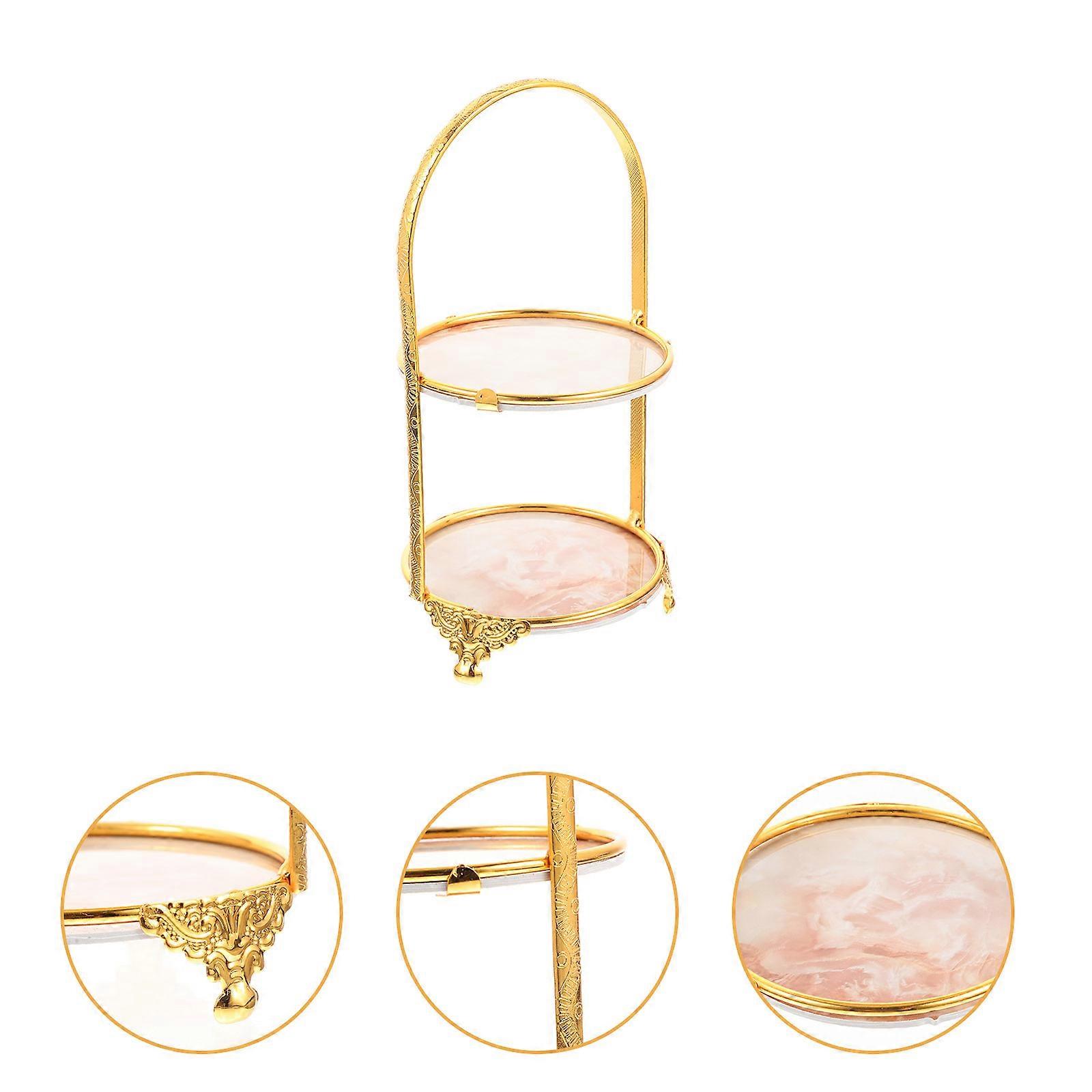 Metal Dessert Stand Portable Cake Holder Portable Dessert Tray Tiered ...