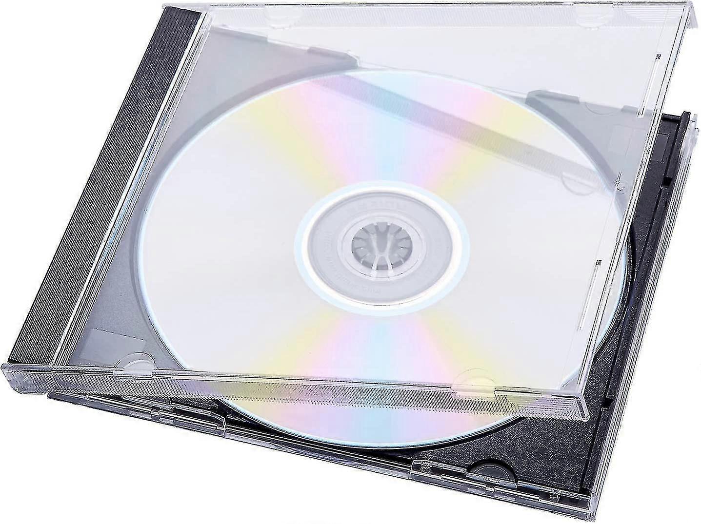25 Pack Standard Single Clear Cd Case With Assembled Black Tray | Fruugo UK