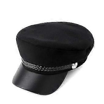 Chauffeur Top Cap Black Beret Driver Costume Hat Fancy Dress Octagonal ...