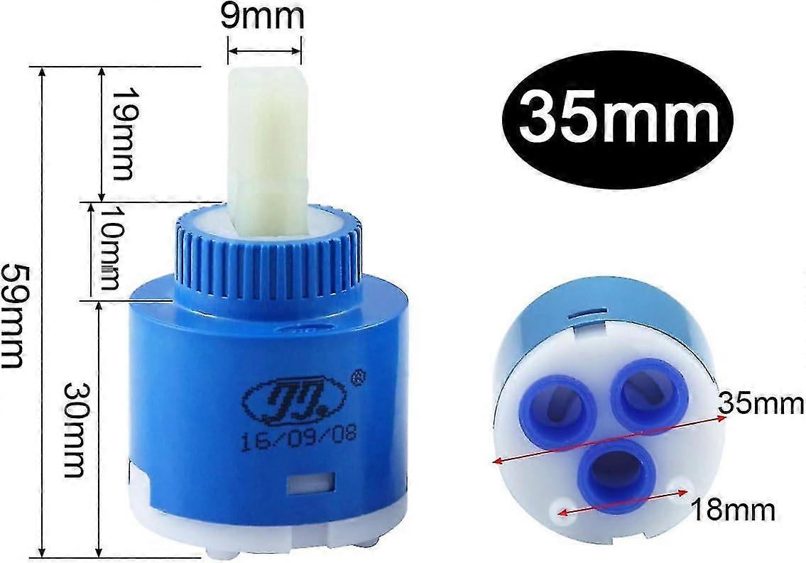 Ceramic Cartridge Replacement - 35mm Blue Mixer Tap Internal Controller ...