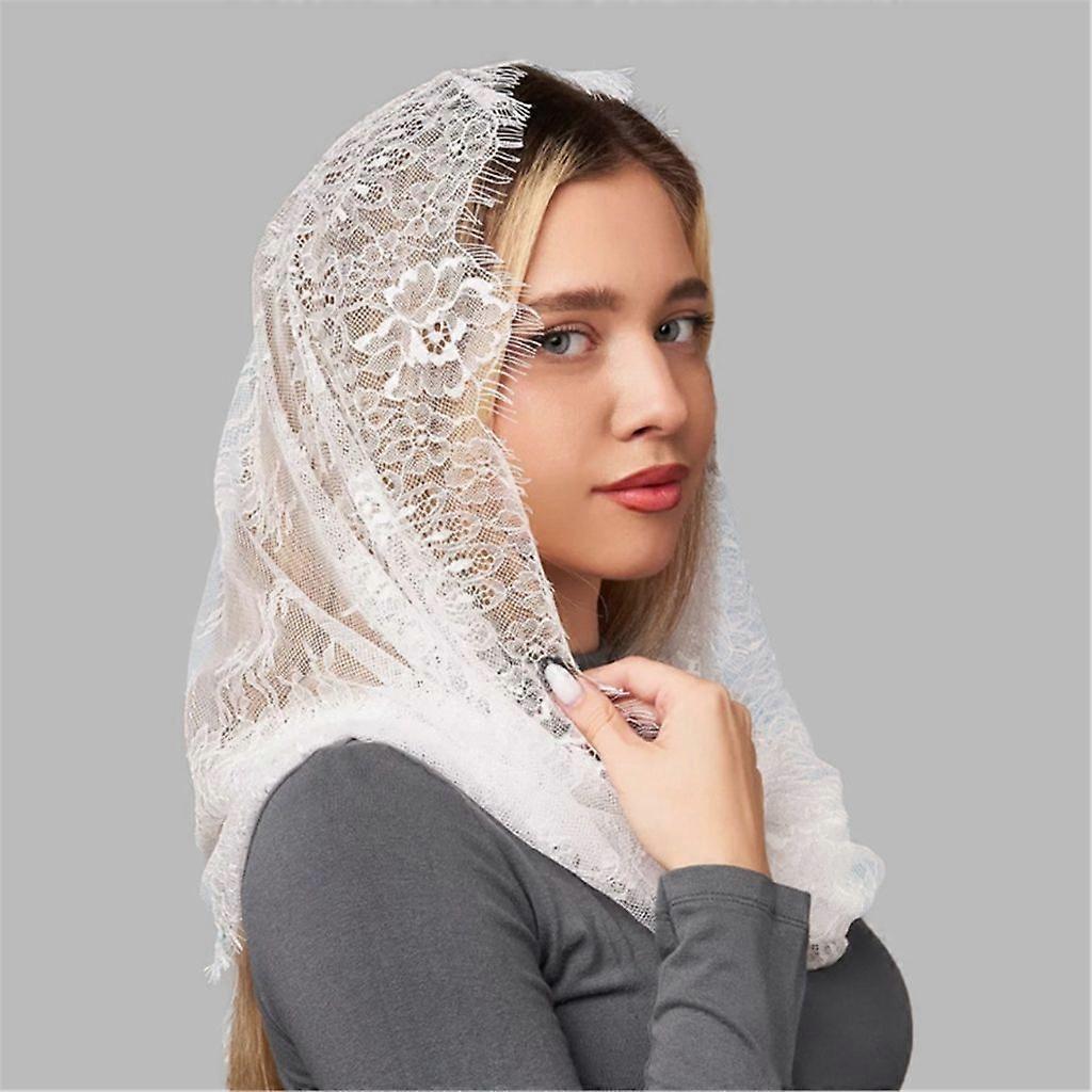 Comfortable Lace Scarf Elegant Retros Headscarf Social Gathering ...