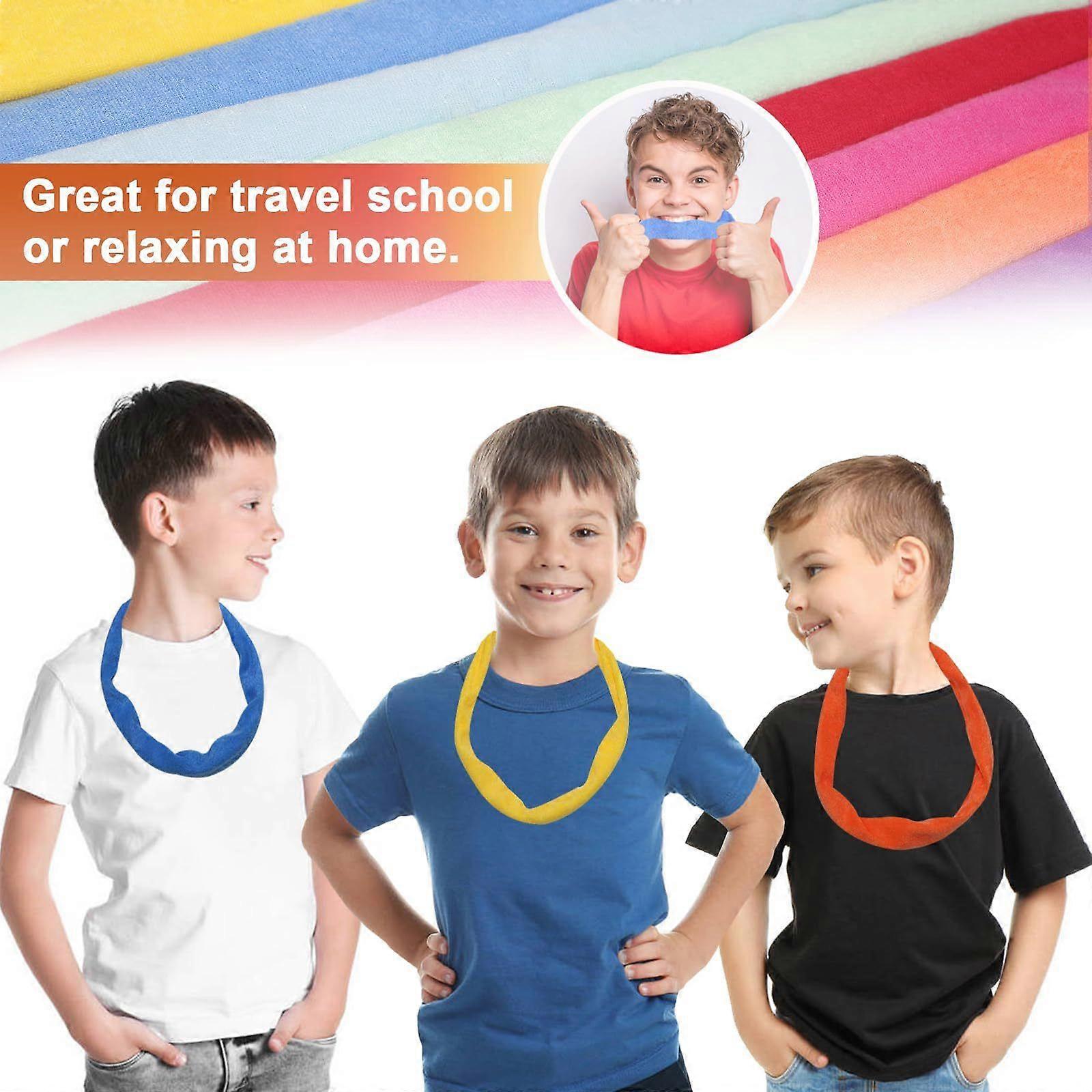 8 Pack Soft Absorbent Terry Cloth Teething Chew Necklaces, Absorbent ...