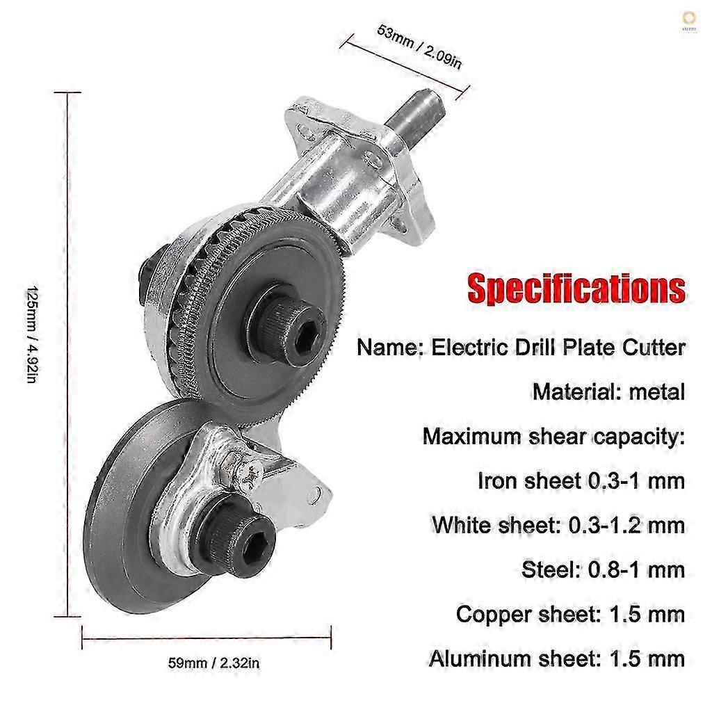Electric Drill Plate Cutter Metal Sheet Cutter Free Cutting Tool ...