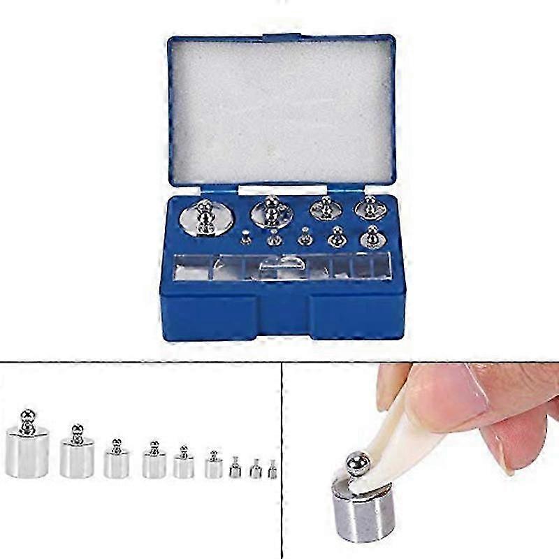 17 Pcs Calibration Weights Set, 10Mg-100G Grams Weights Calibration, Precision Steel Calibration ...