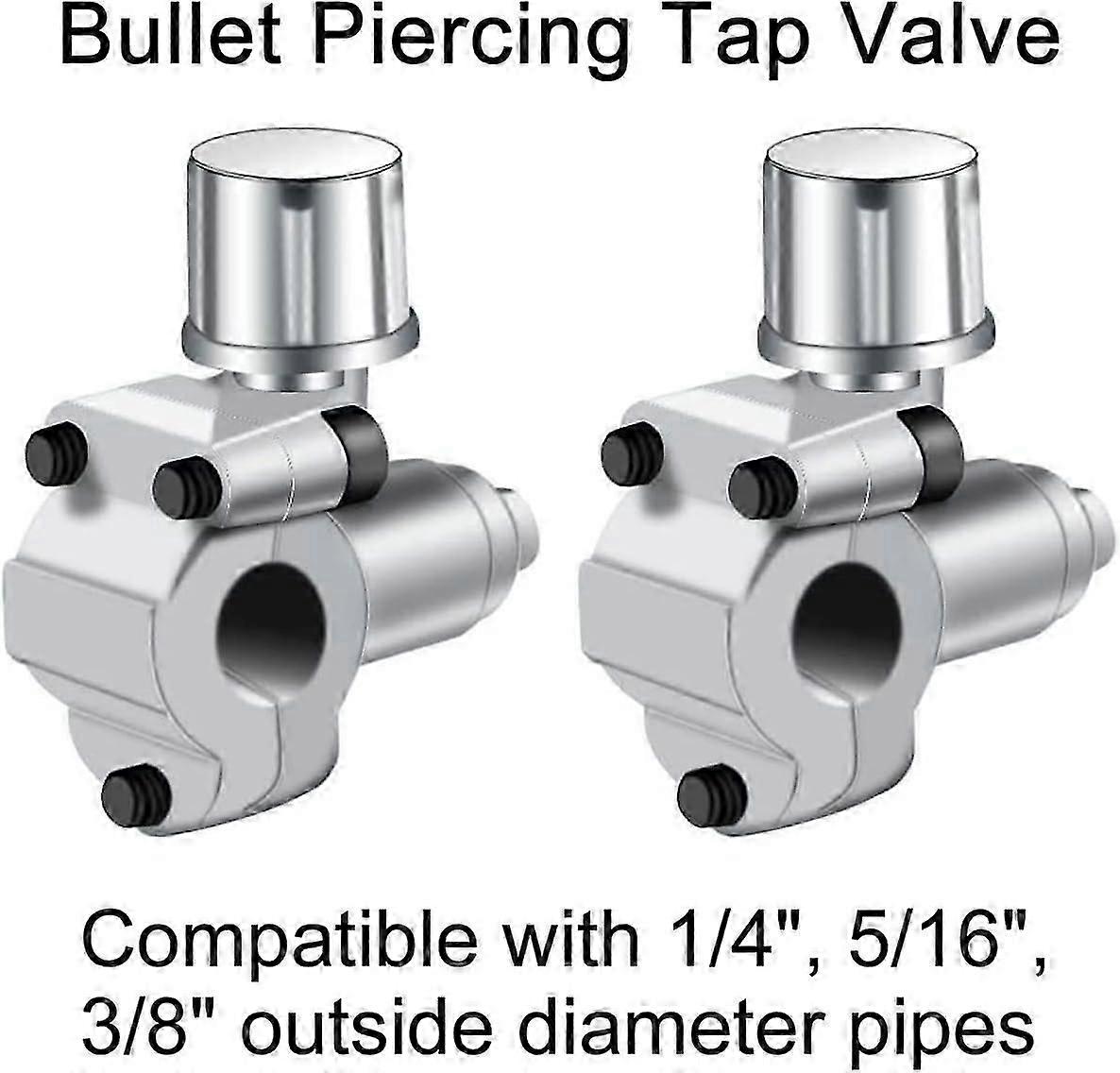 Pack of 2 BPV-31 Fridge Tap Valve Compatible with Pipe Hoses with 1/4 ...