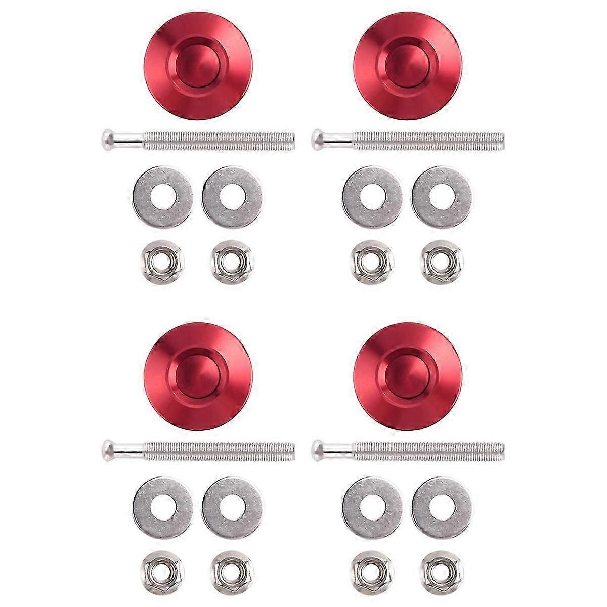 4X Quick Release Push Hood Latch Button Car Pin Bonnet Lock Bumper Clip ...