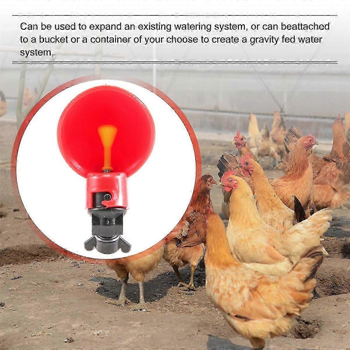 24Pcs Feed Automatic Bird Coop Poultry Chicken Fowl Drinker Water ...