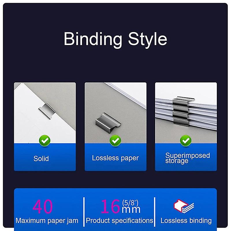 Clip Push Stapler Fixed Clips Stapler Binding Clip Reusable Portable ...