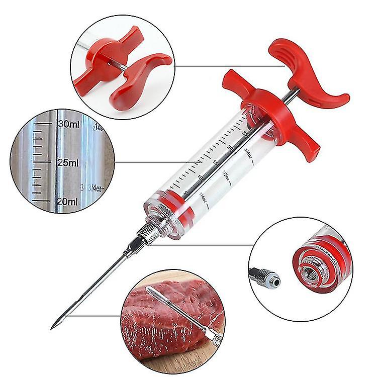 Meat Injector Syringe - 3 Marinade Injector For Bbq Grill, Premium ...