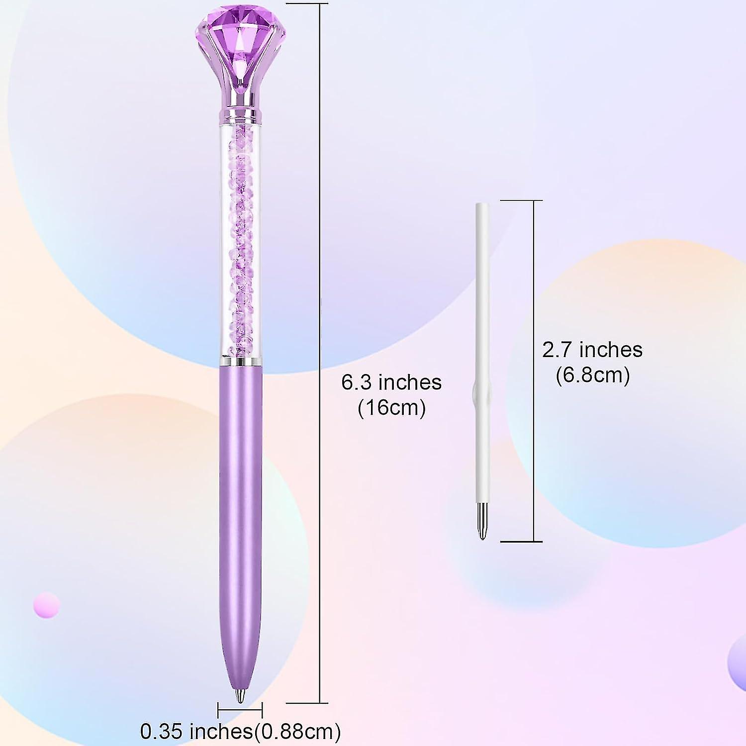 6 Pcs Diamond Pens with Crystal,Pens with Diamonds on Top, Diamond Pens ...