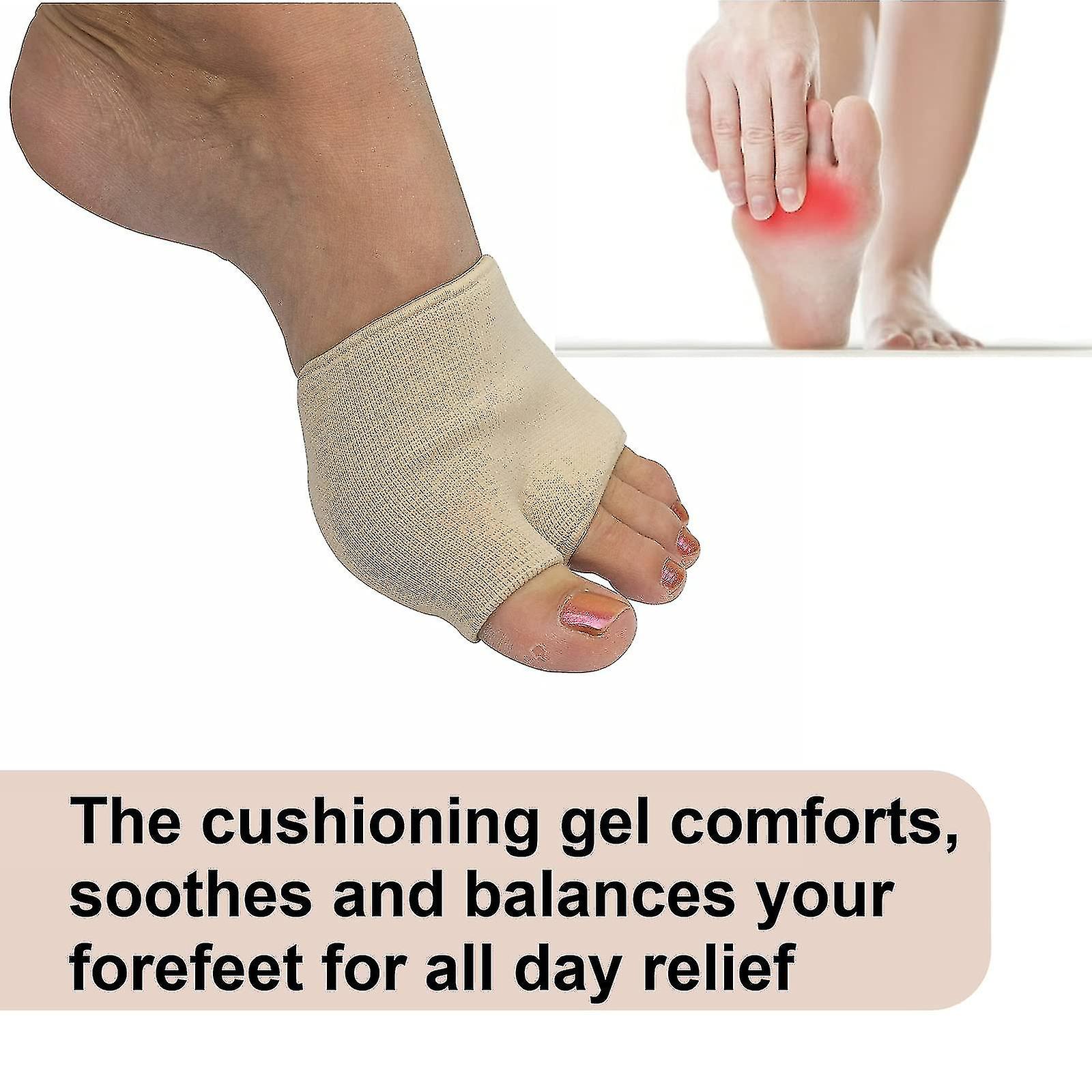 Metatarsal Gel Protector Cushion Pads - Relieve Ball Of Foot Pain ...