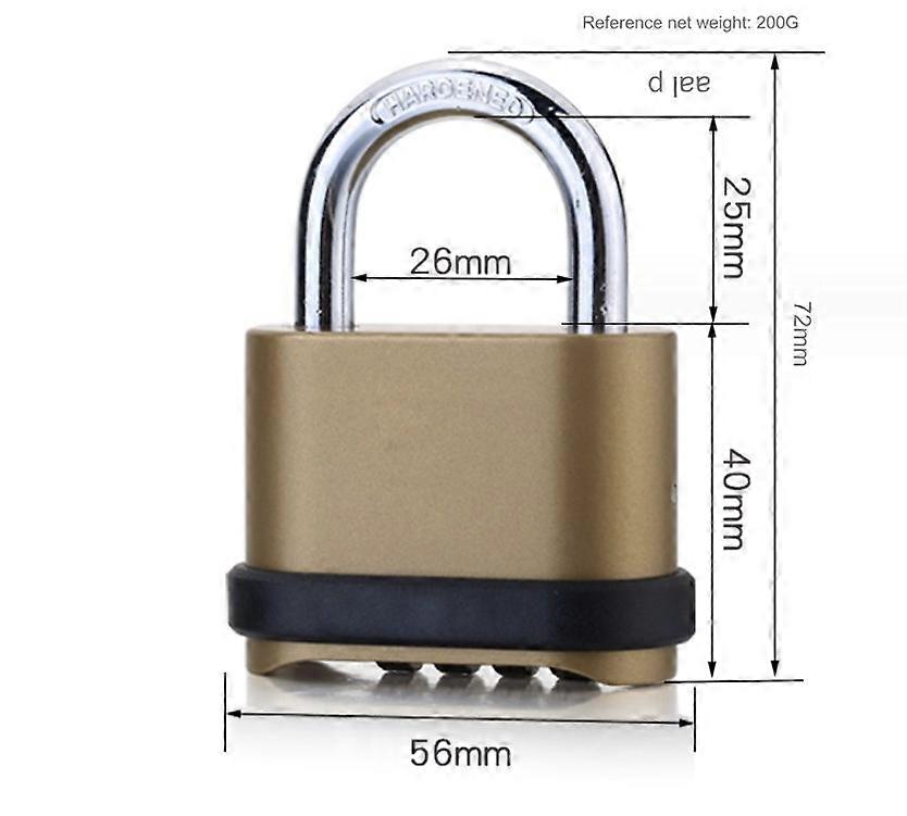 4 Digit Combination Lock, Outdoor Combination Padlock with Hardened ...