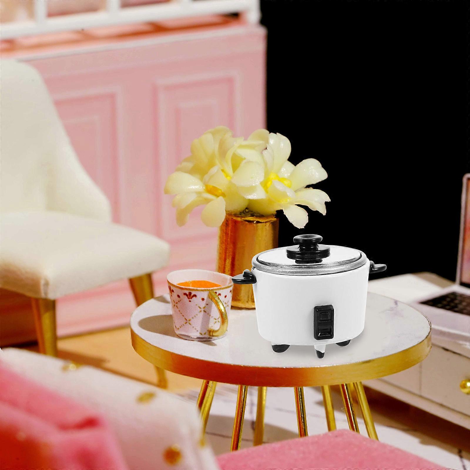 Mini Rice Cooker Figurine Tiny Electric Cooker Statue Mini Kitchen Rice ...