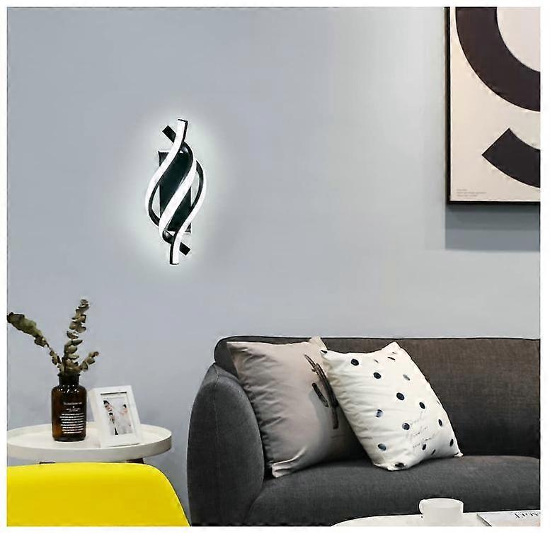 Kongque - Modern Led Wall Lamp, Black Simple Creatively Aluminum Wall Sconce Light, 22w Acrylic ...