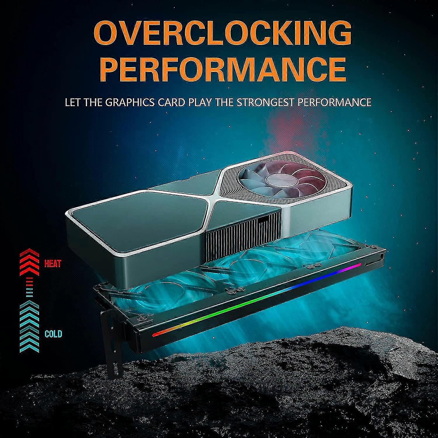 Graphic Card Cooler Fan With Led Frame, Computer Desktop Small Cooling ...