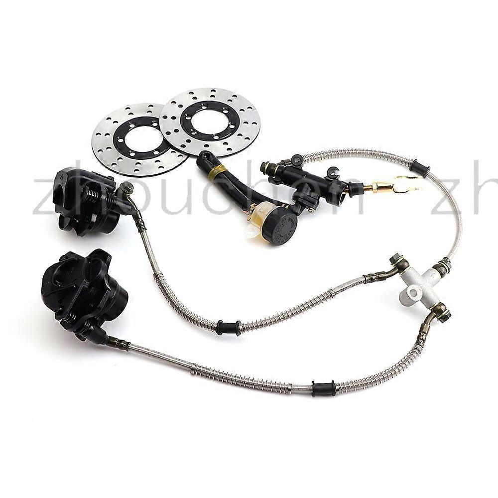 1Set Brake Caliper Quad Dirt Bike Twin Disc Brake Kit Rear Left Right ...