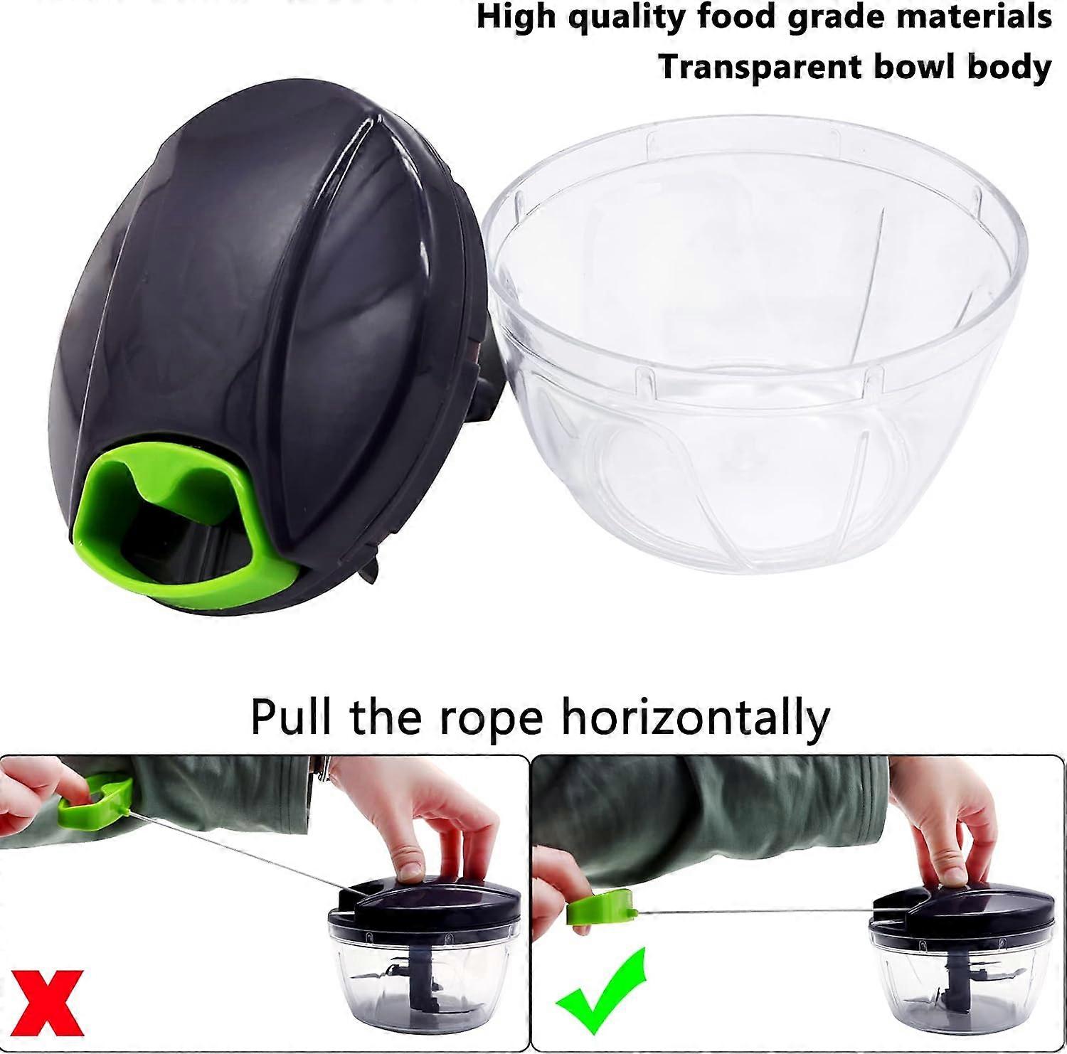 Mini Vegetable Chopper,Manual Food Chopper with Safety Lid Lock, Multi ...