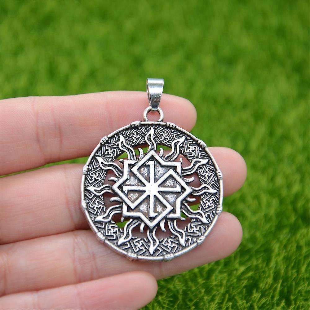 Ancient Slavic Molvinets Symbol Kolovrat Pendant Viking Necklace Russia ...