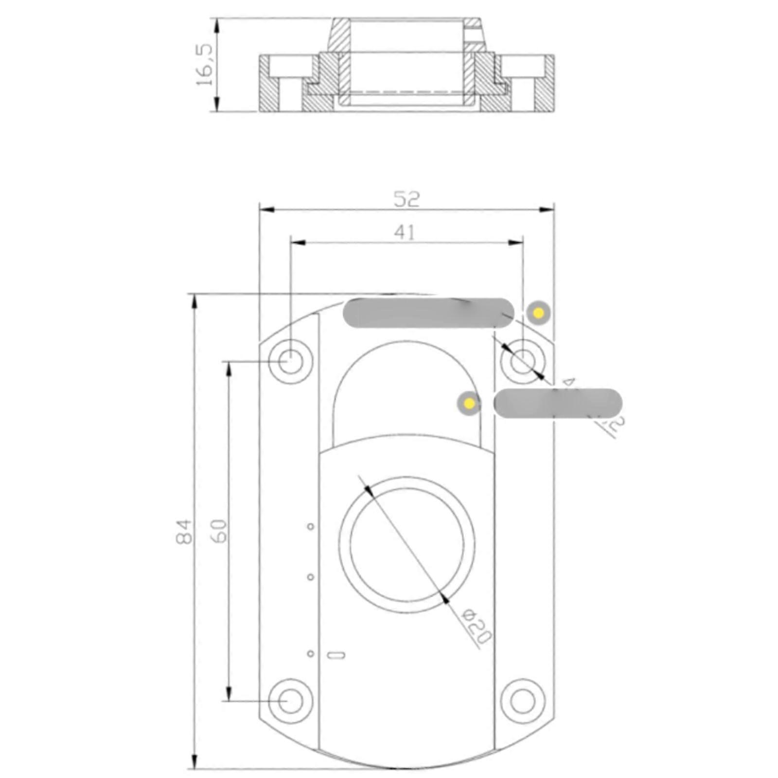 Hole 20mm SME conversion arm phono arm base For Vinyl record player ...