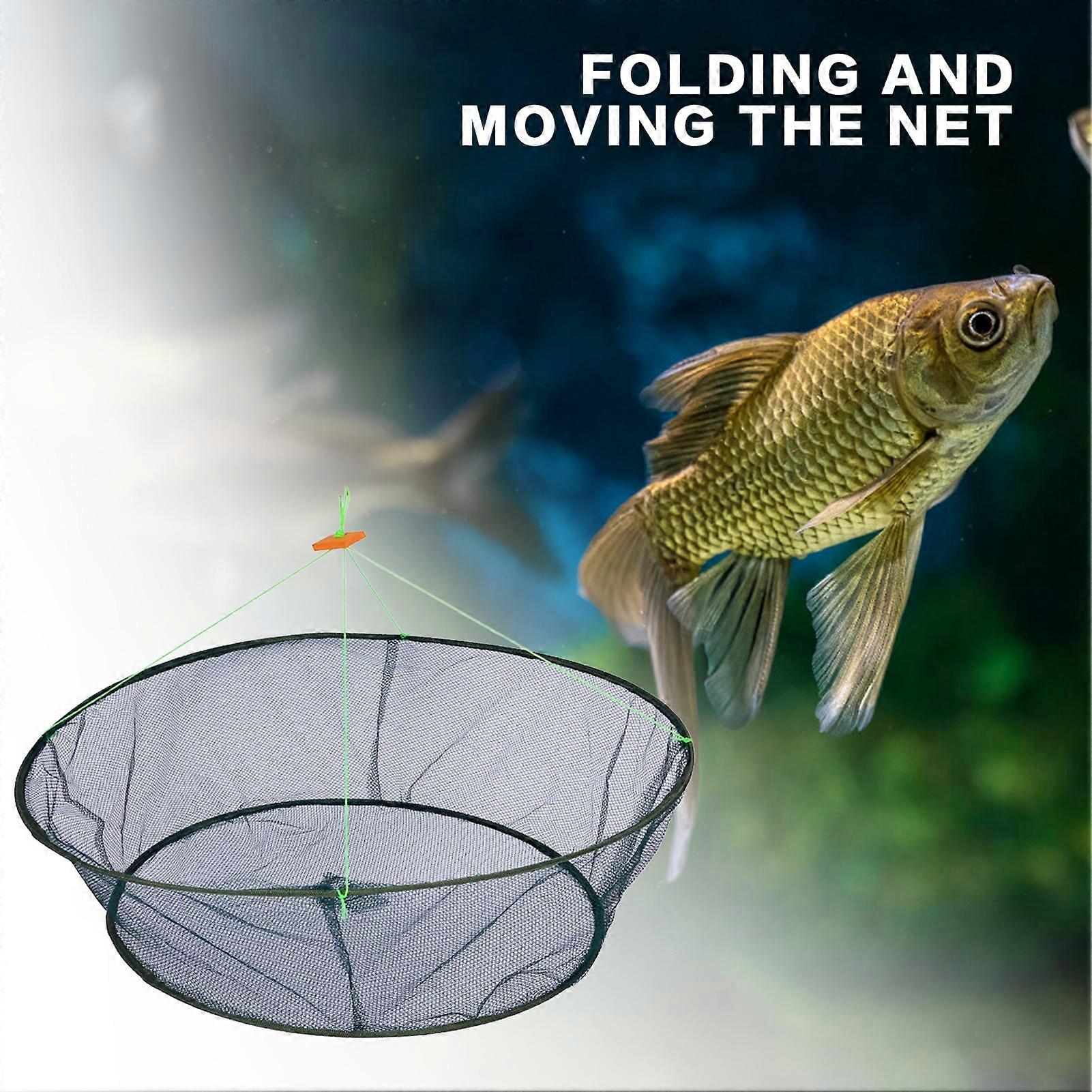 Portable Foldable Fishing Net Hand Casting Cage Crab Net with Fishing Rope for Minnows Lobster ...