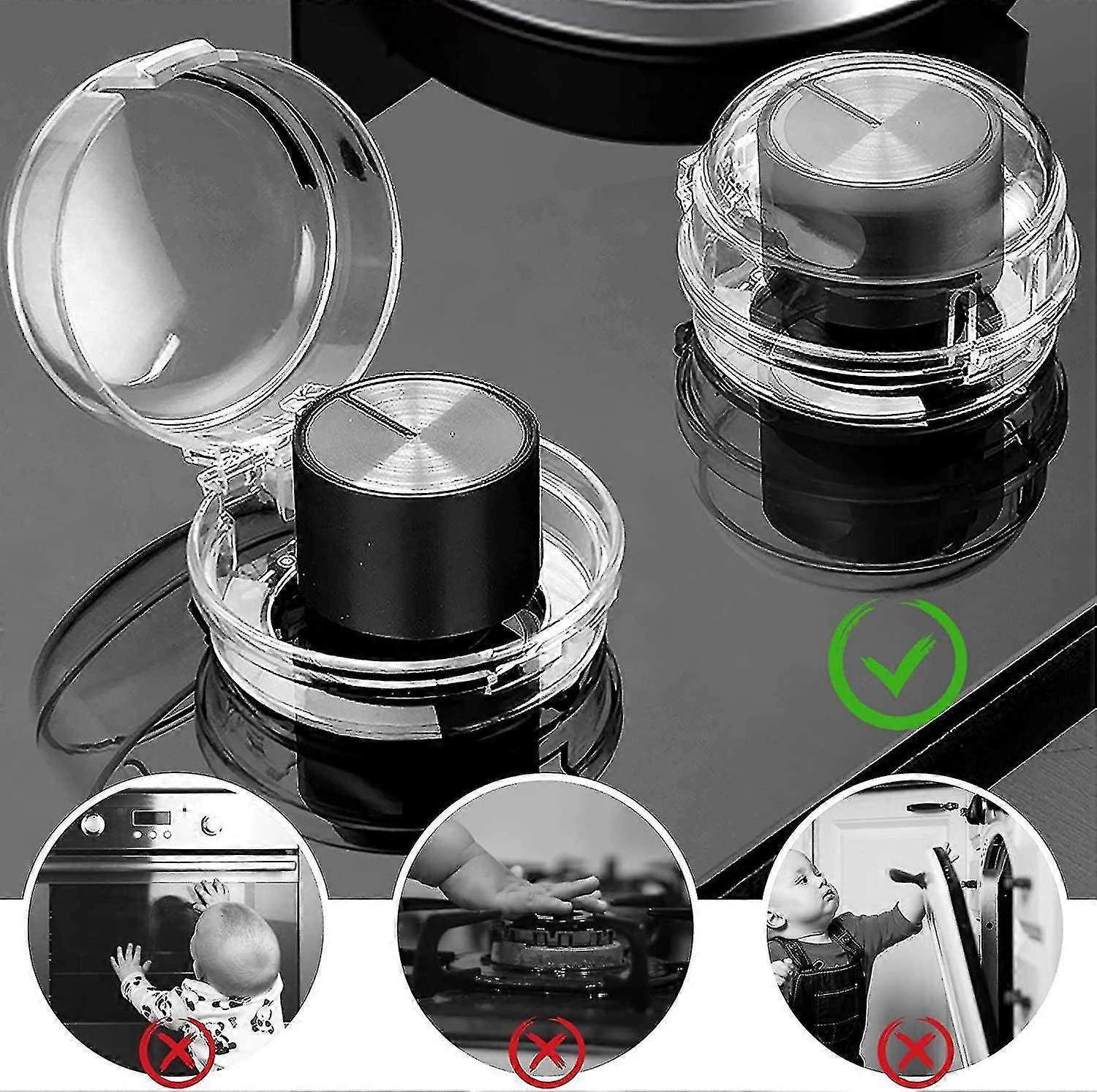 8 Pcs Stove Knob Covers, Oven Knob Lock Security Knob Cover Guards ...