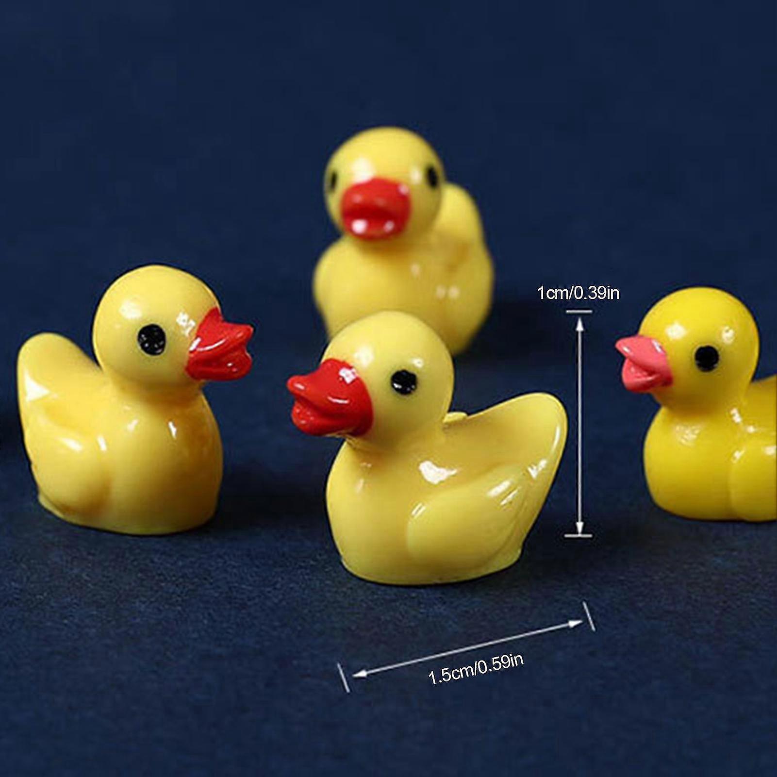 100 Pcs Tiny Ducks Set Decoration Realistic Shape Durable Resin ...