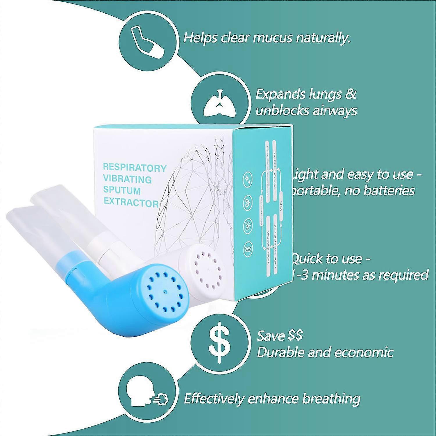 Lung Exerciser & Mucus Removal Device Breathing Aid Expands Airway ...