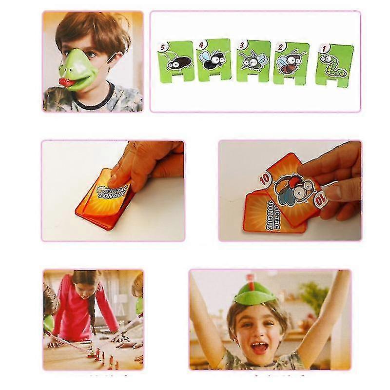 Chameleon Game Set Frog Mouth Take Card Tongue Board Game Tongue Tic ...
