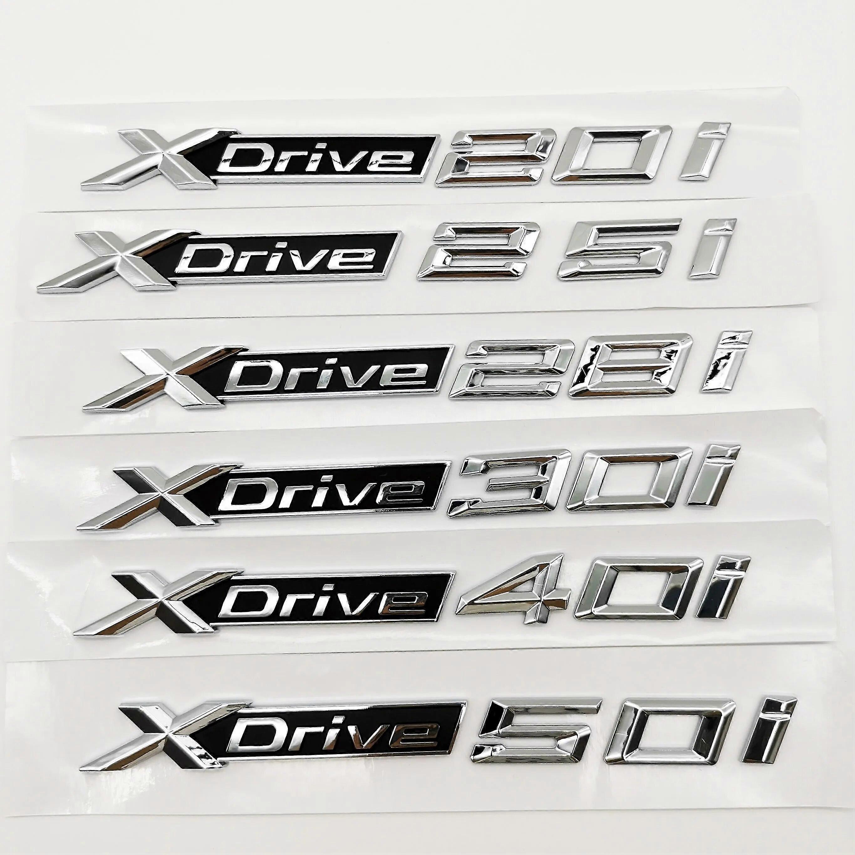 1pcs Bmw Black Chrome Xdrive Nameplate Letters Car Stickers Fender ...