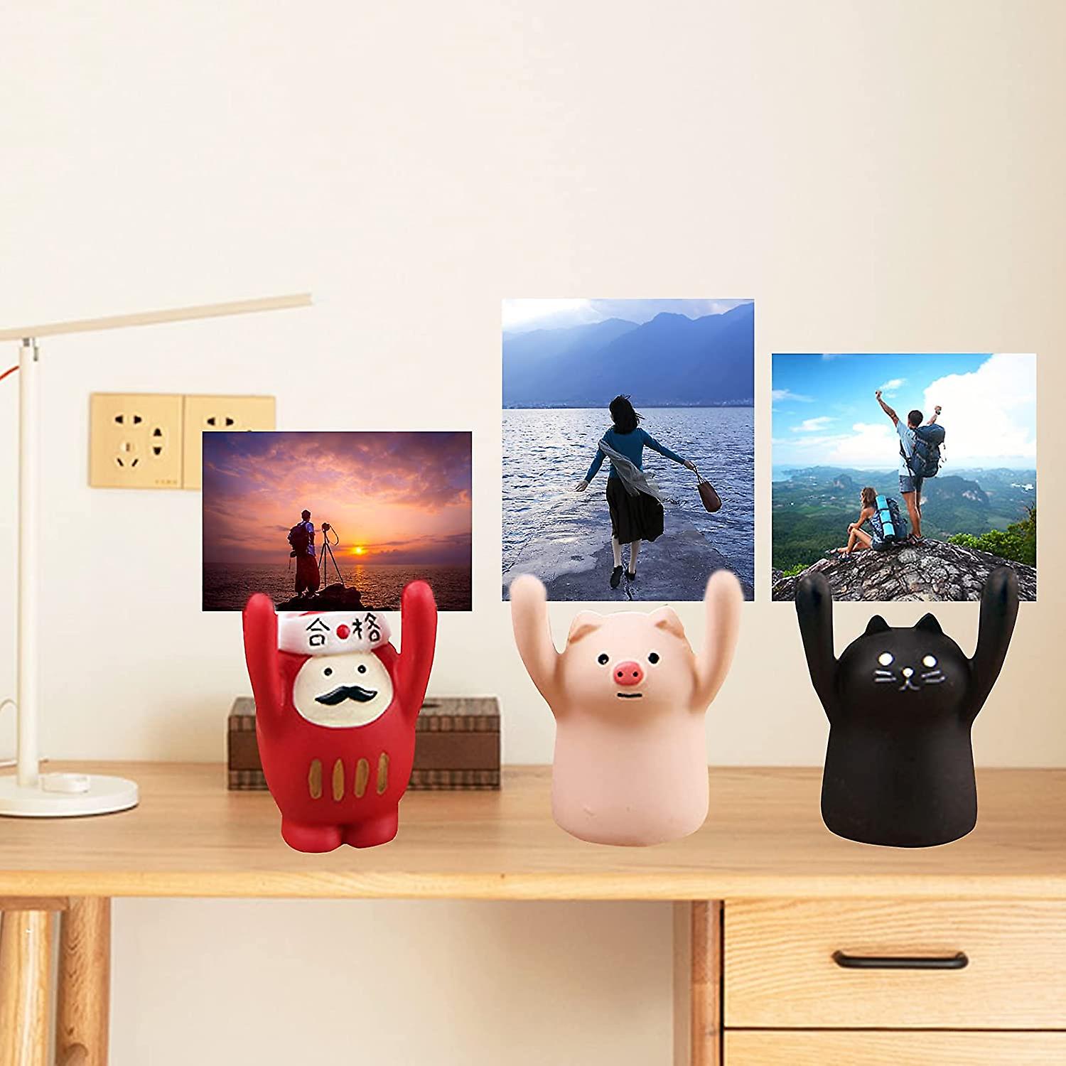 6 Pack Cute Animal Cartoon Photo Clip Notes Beskeder Mappe Note Holder ...