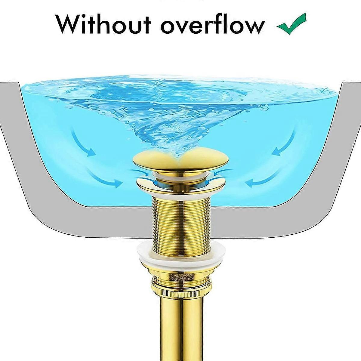 Modern Pop-Up Vintage Sink Drain Stopper Without Overflow, Universal ...