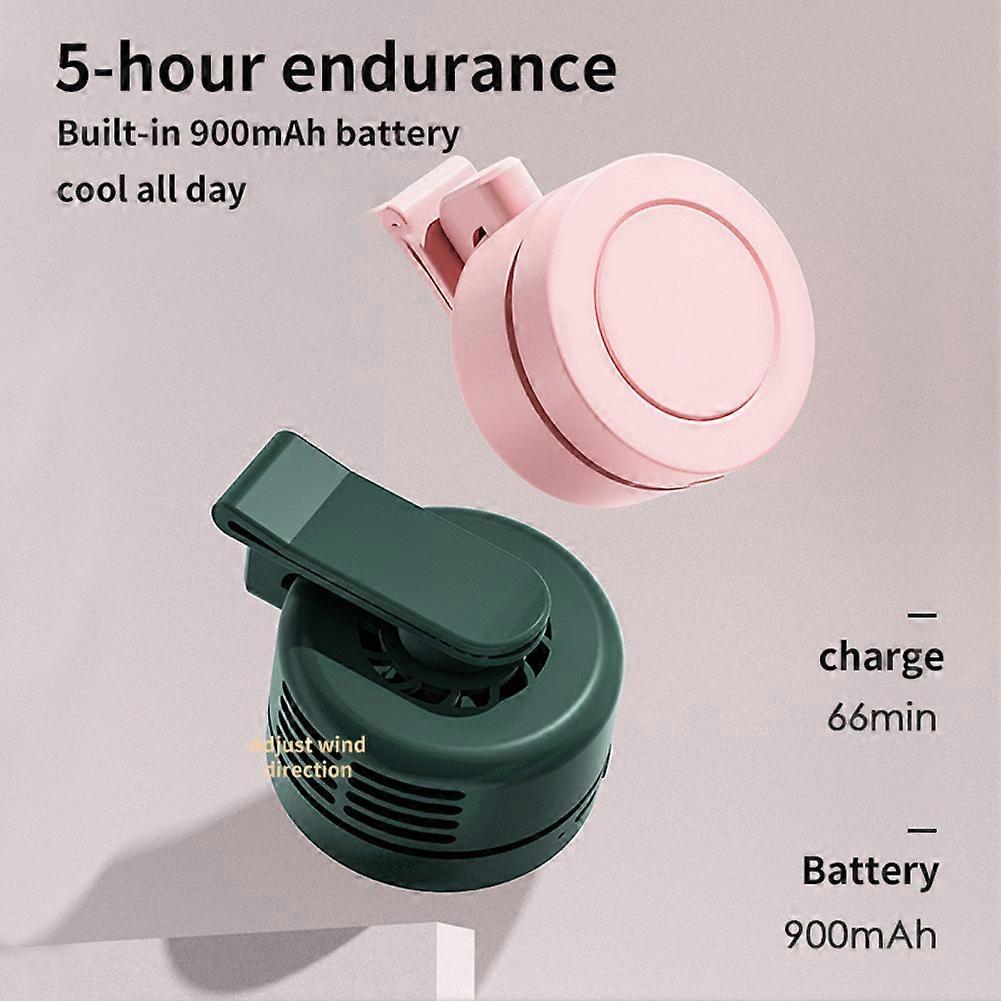 Portable Fan Clip-on Wearable Neck Fan Battery Powered Wearable ...