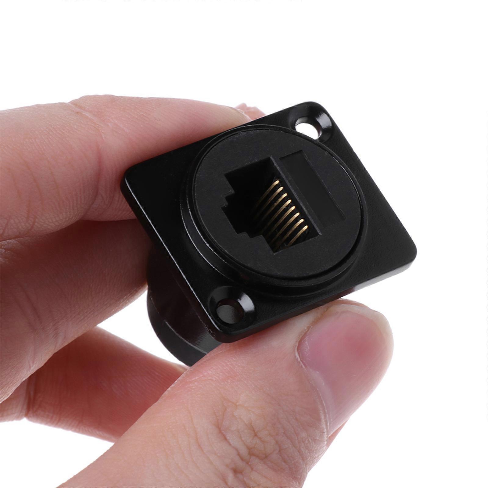 D-Type RJ45 Coupler, Shielded RJ45 Panel Mount Connector, CAT6 Female ...