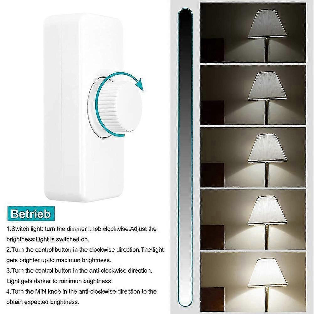 Inline LED Dimmer Switch, Built-in Rotary ON/OFF and Knob Control ...