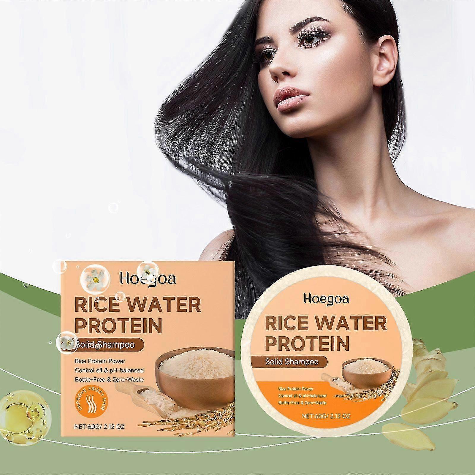 Rice Water Shampoo Bar, Natural Solid Rice Water Shampoo Bar for Hair ...