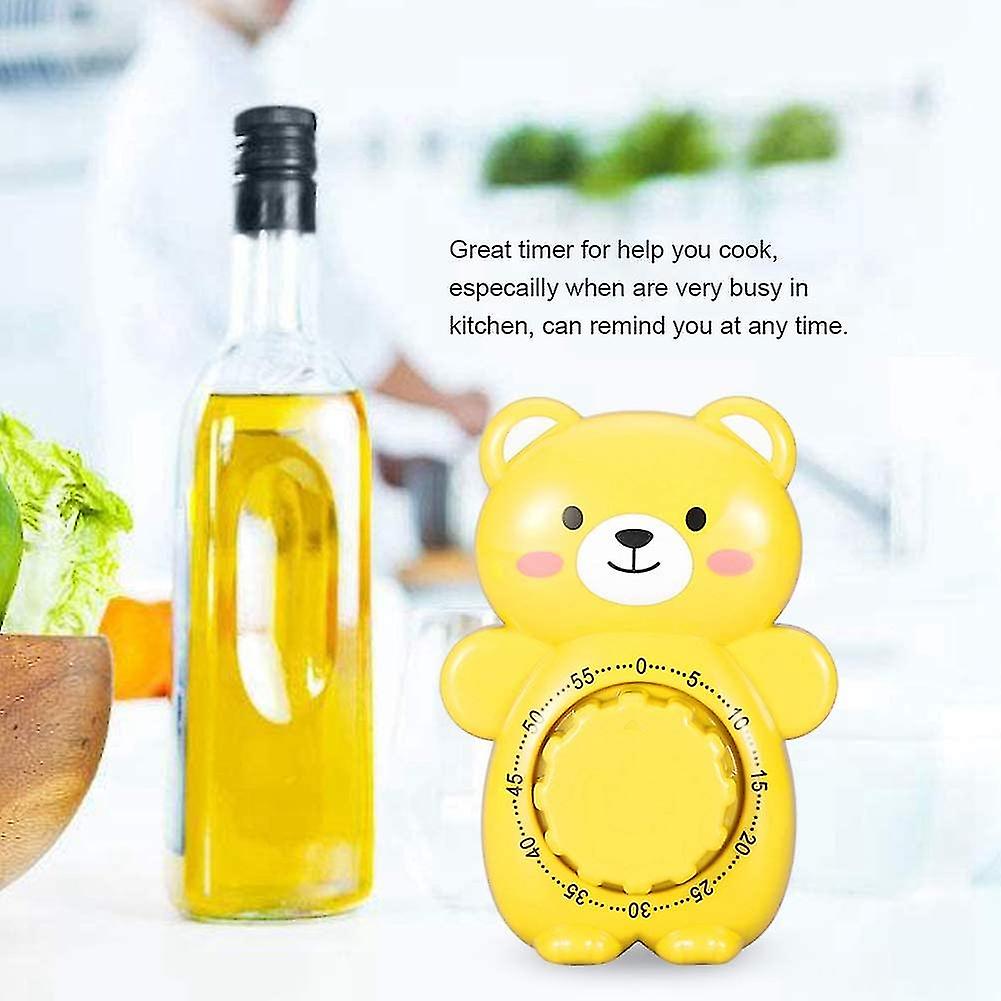 Mechanical Timer, Cartoon Bear Shape Digital Cooking Timer Manual Timer ...