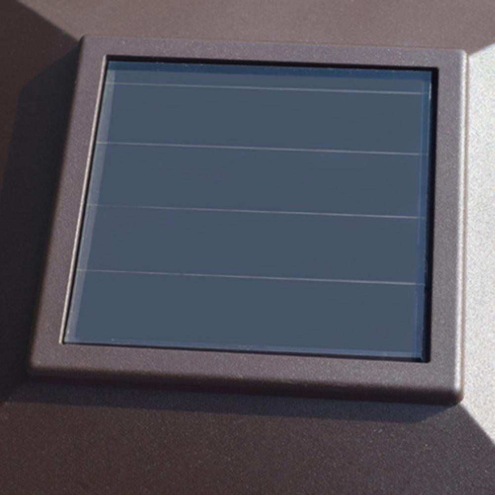 Solar Powered Column Head Lamp Outdoor Waterproof Decor Wall Lamp ...