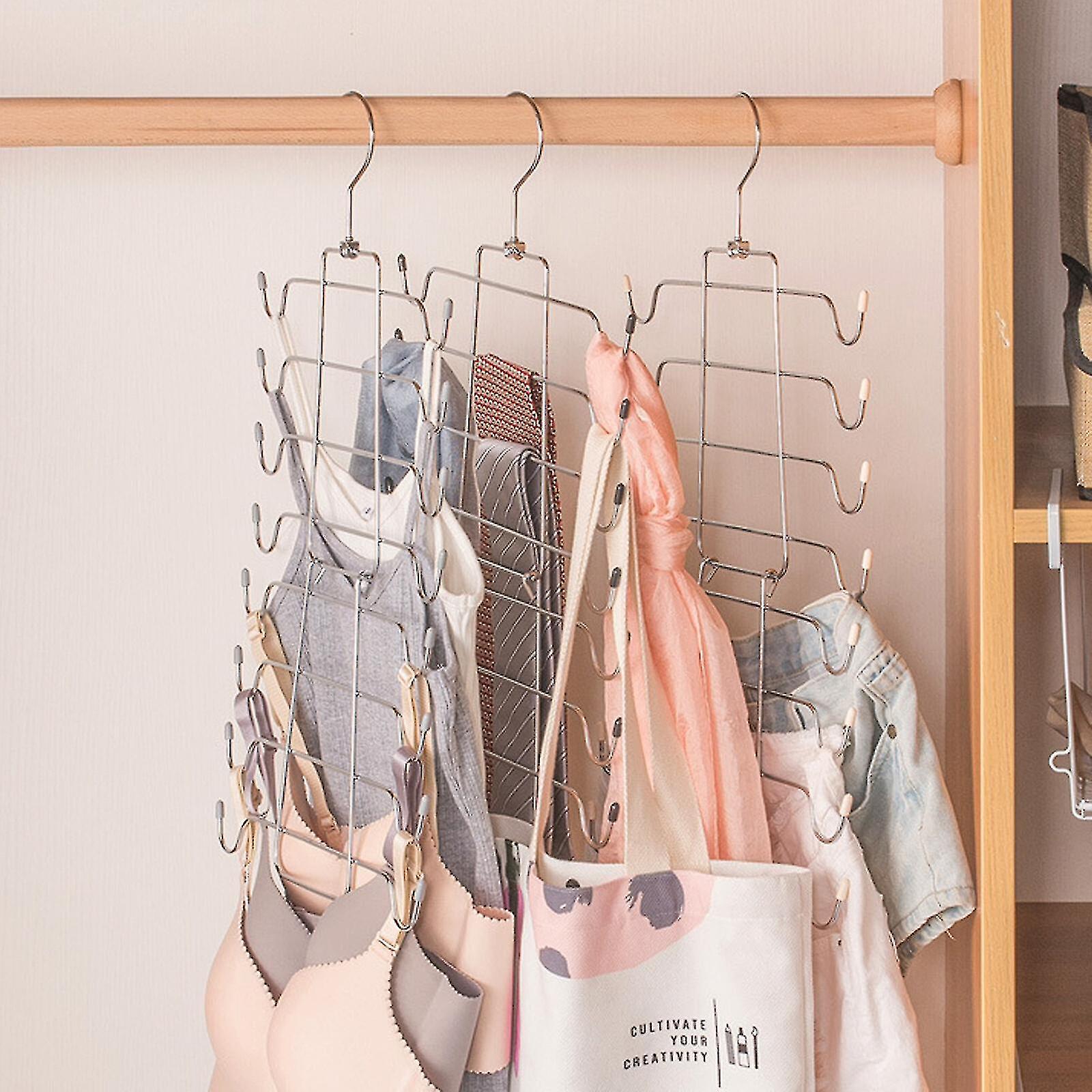 Folding Bra Storage Rack Multi-layer Underwear Hanger Women's Underwear ...