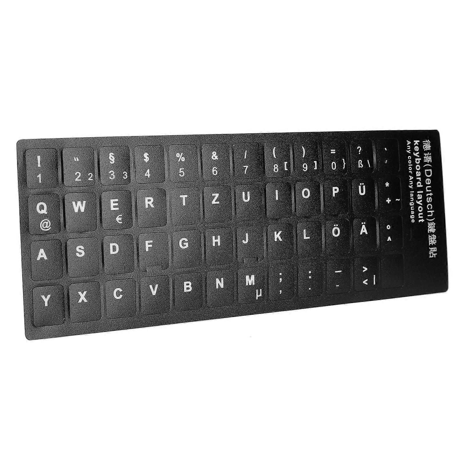 German Keyboard Sticker Replacement Keyboard Sticker for Desktop ...