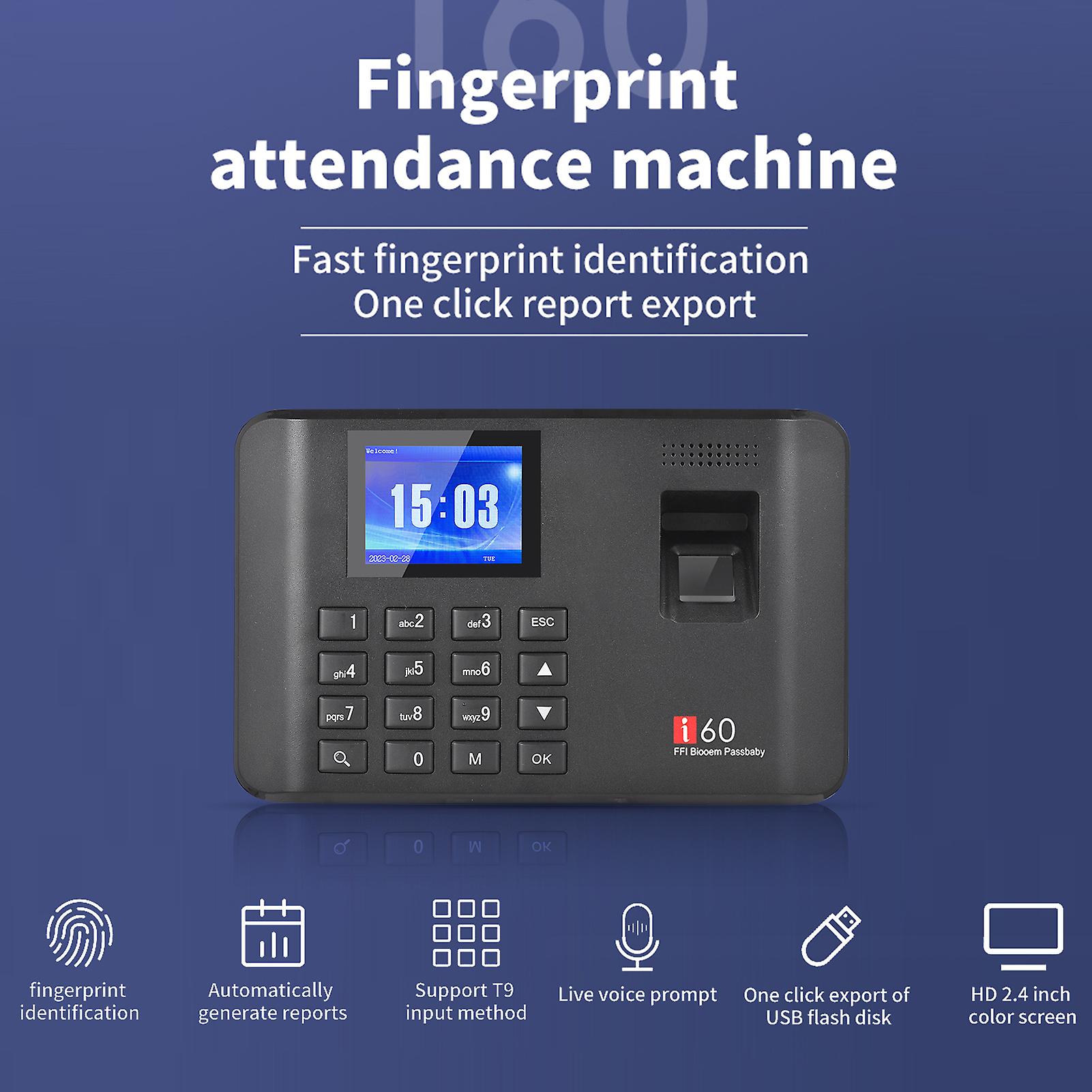 Intelligen Password Attendance Machine Time Clock Employee Checking-in ...