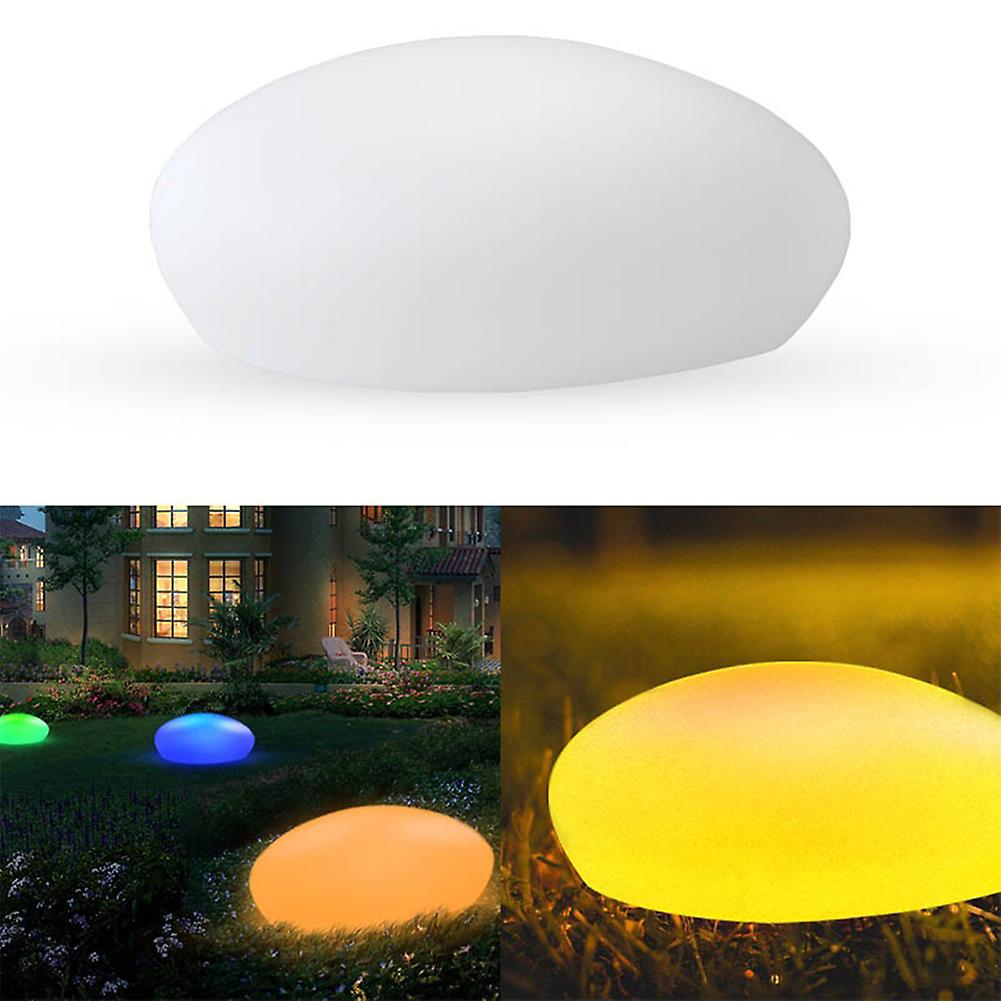 Rechargeable Pebble Stone LED Outdoor Lawn Garden Yard Decrative Light ...